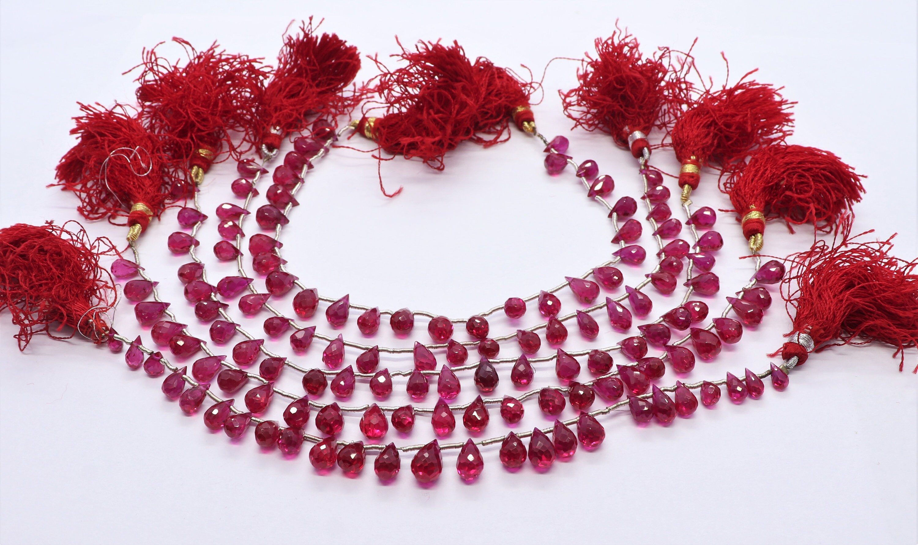 AAA QUALITY Ruby Corundum Faceted Teardrop Beads Ruby Drop Shape Beads ...