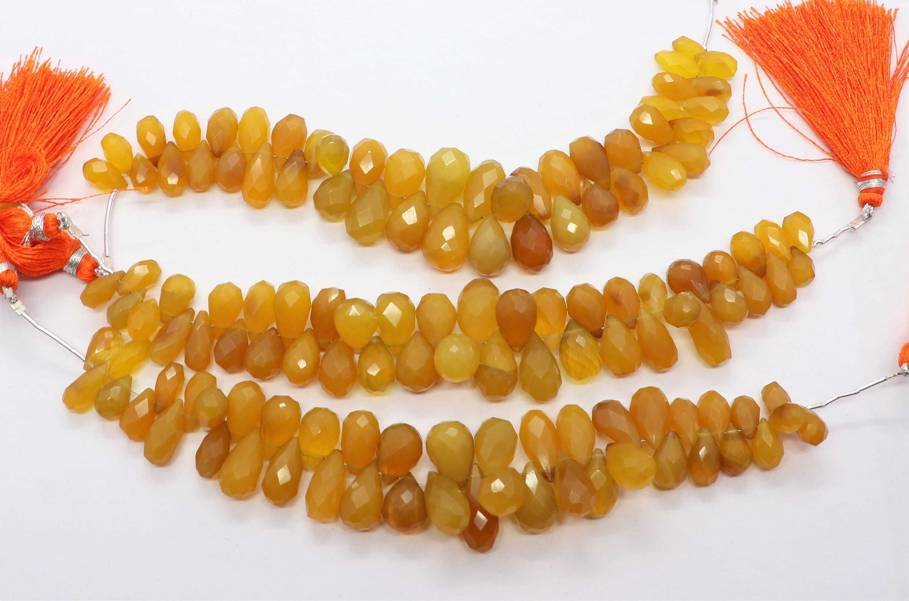 AAA Natural Yellow Calcy Faceted Teardrop Beads 5x9-9x13 MM - Etsy UK