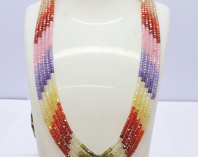 AAA Natural Brazil Amethyst Faceted Rondelle Necklace, Brazil Amethyst ...