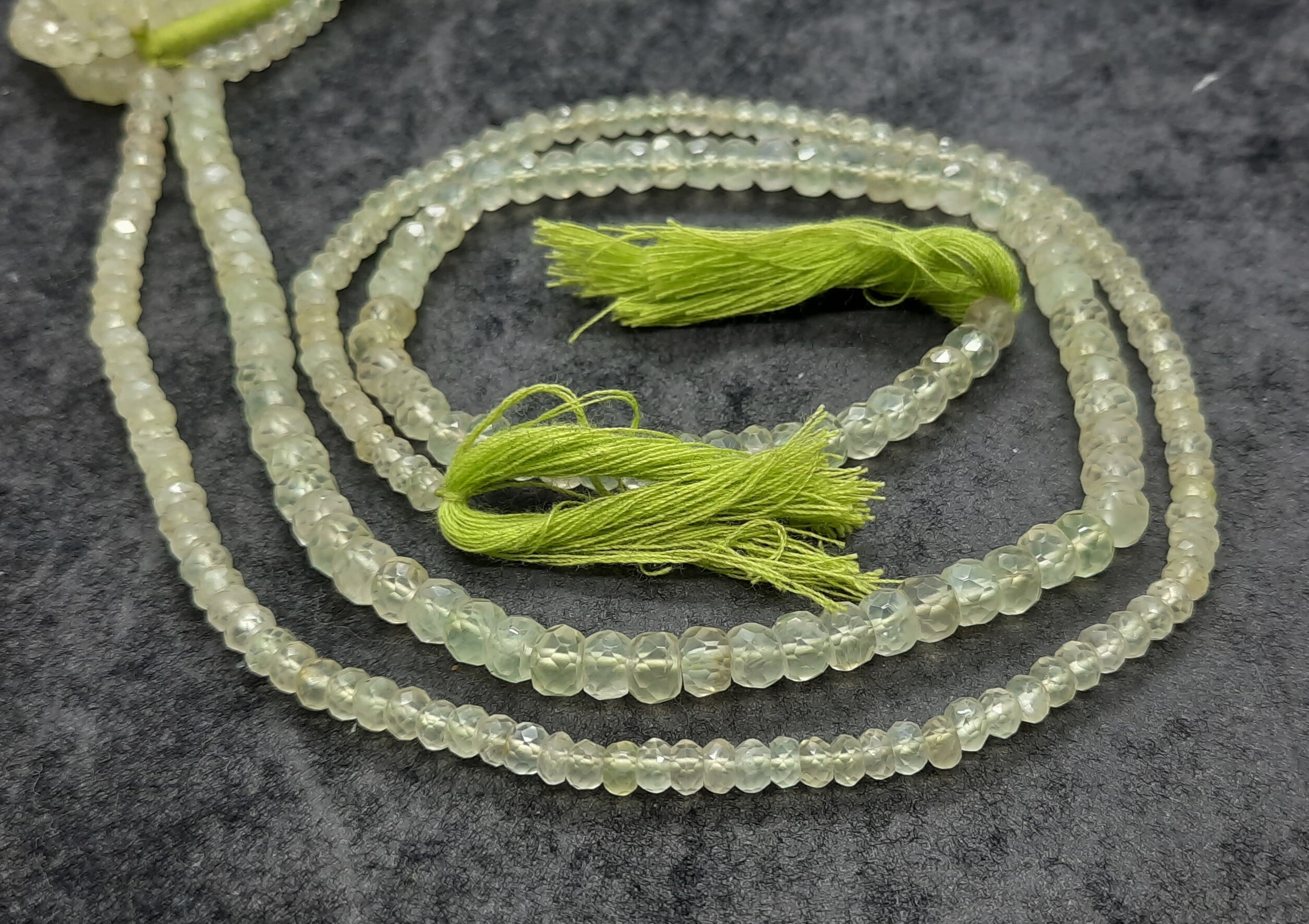 AAA Natural Prehnite Faceted Rondelle Beads 4-5 MM Green - Etsy UK