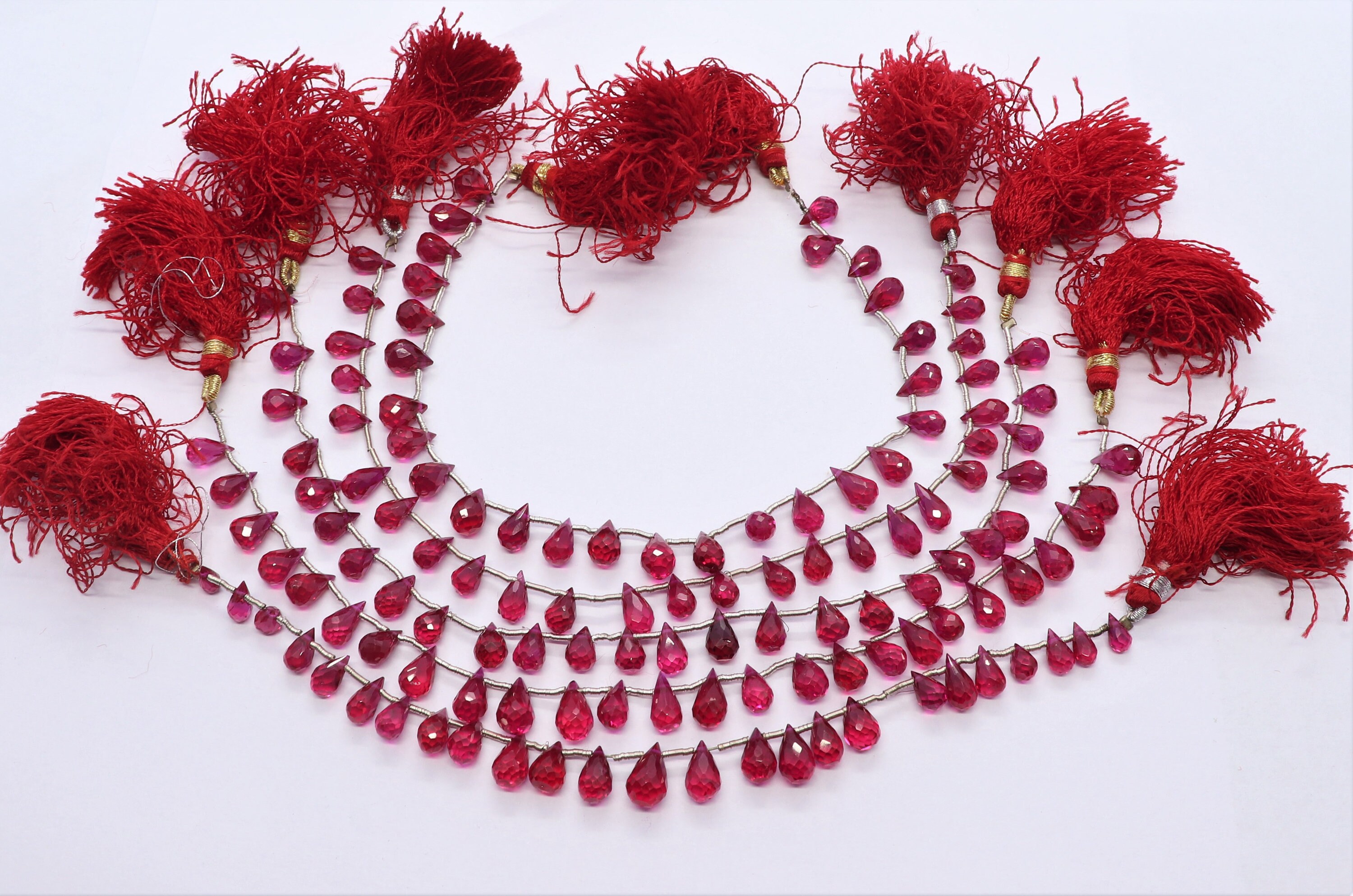 AAA QUALITY Ruby Corundum Faceted Teardrop Beads Ruby Drop Shape Beads ...