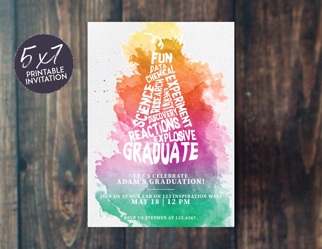 Science Graduation Invitation, Graduation Party, College Graduation ...