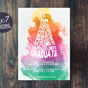 Science Graduation Invitation, Graduation Party, College Graduation ...