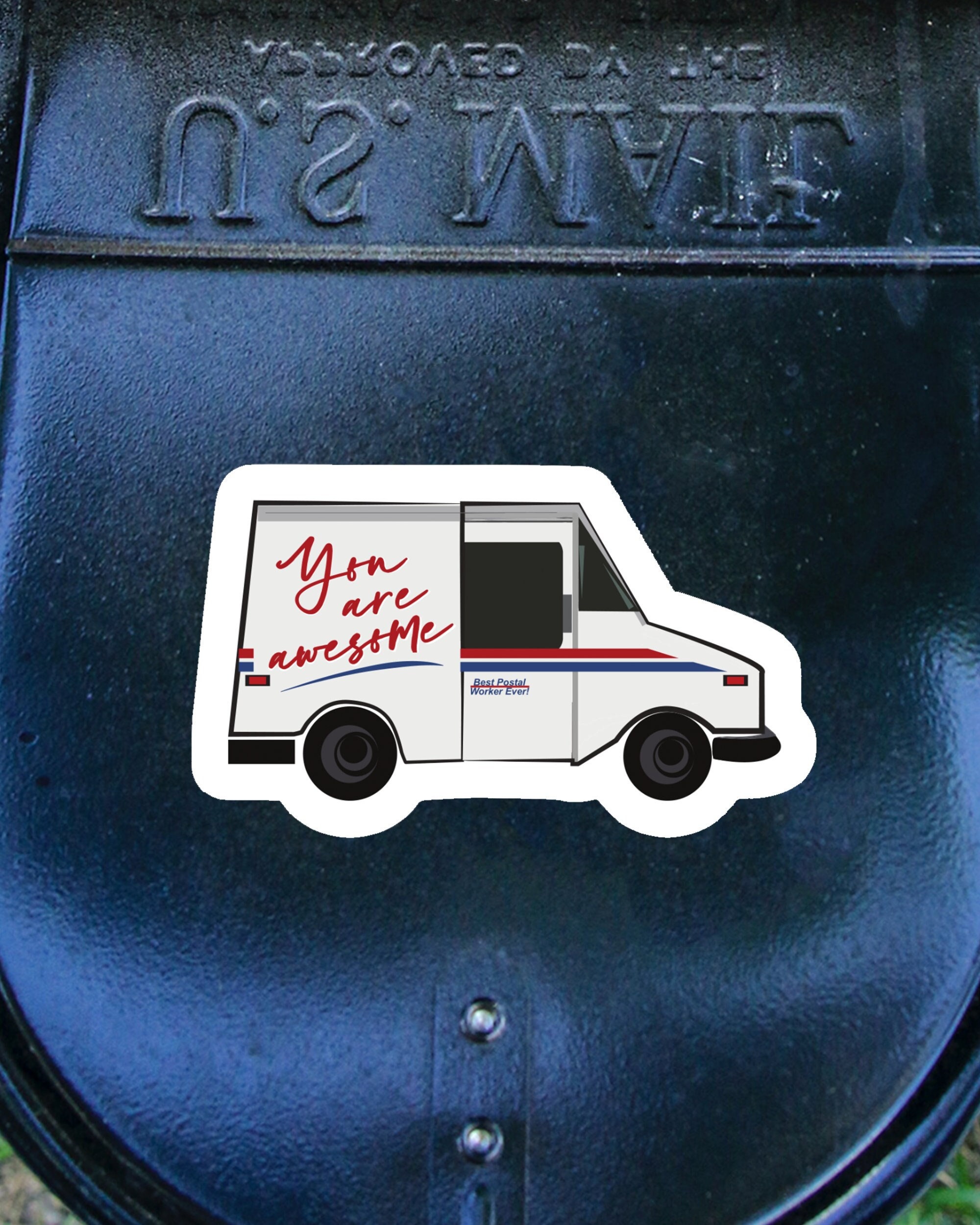 You Are Awesome Mailman Thank You Decal Mailbox Sticker Gift | Etsy