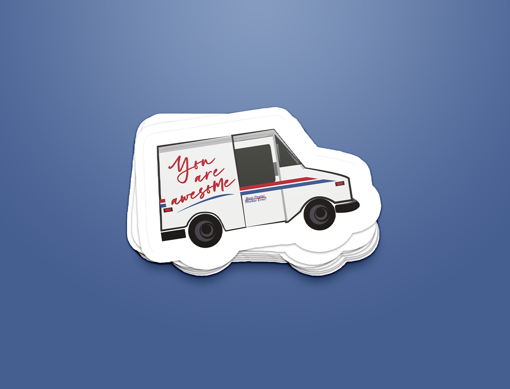 You Are Awesome Mailman Thank You Decal Mailbox Sticker Gift | Etsy