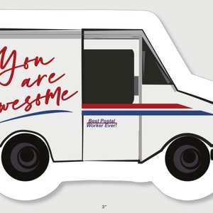 You Are Awesome Mailman Thank You Decal, Mailbox Sticker, Gift for ...
