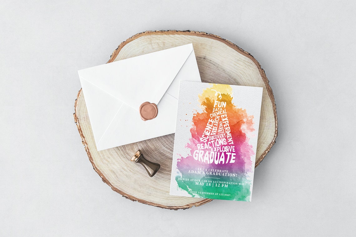 Science Graduation Invitation, Graduation Party, College Graduation ...