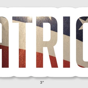 Patriot Sticker, American Patriot, Patriot Decal, Conservative Sticker ...