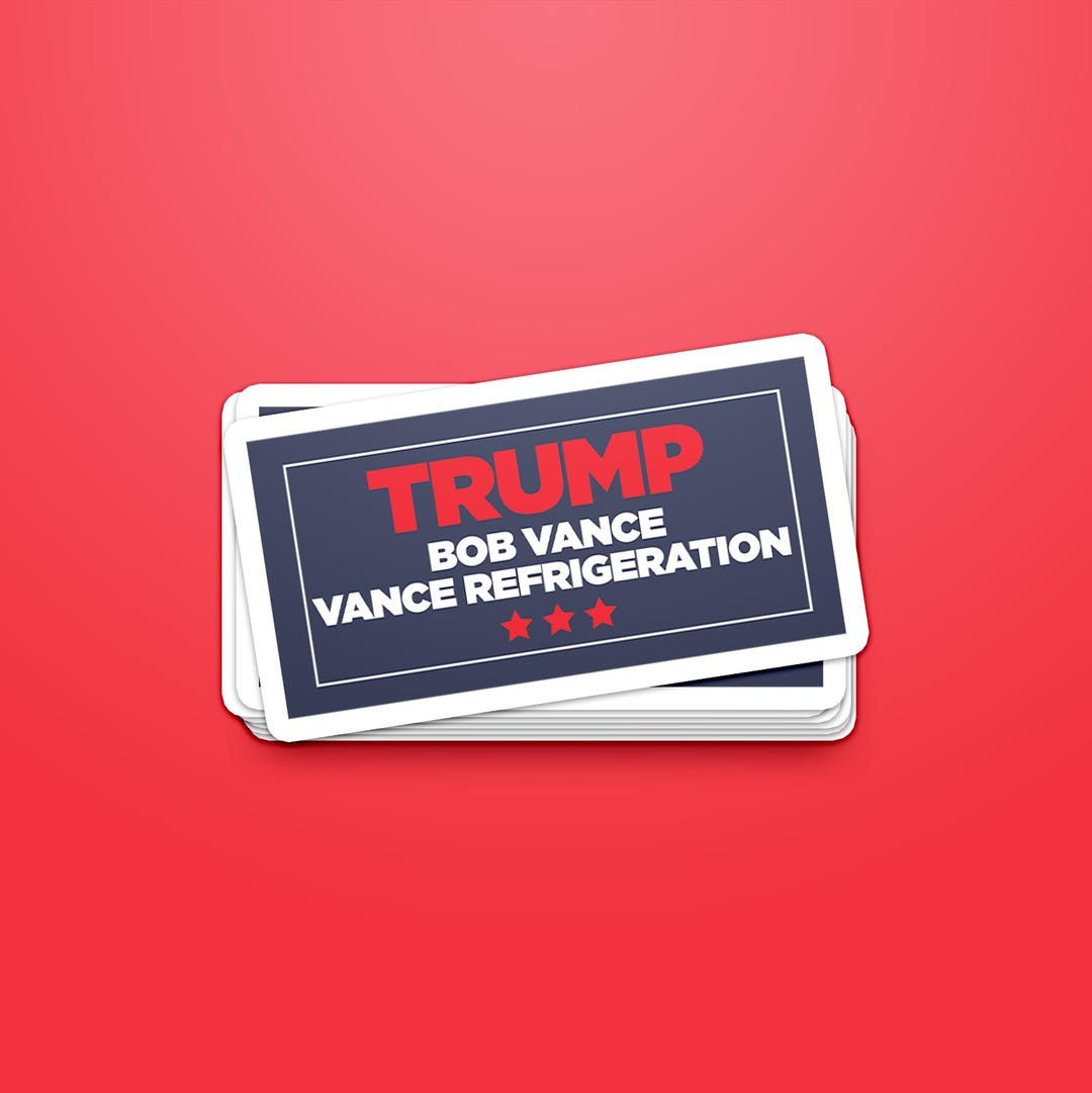 Trump Vance Sticker, Bob Vance, Trump 2024 Decal, MAGA Make America ...