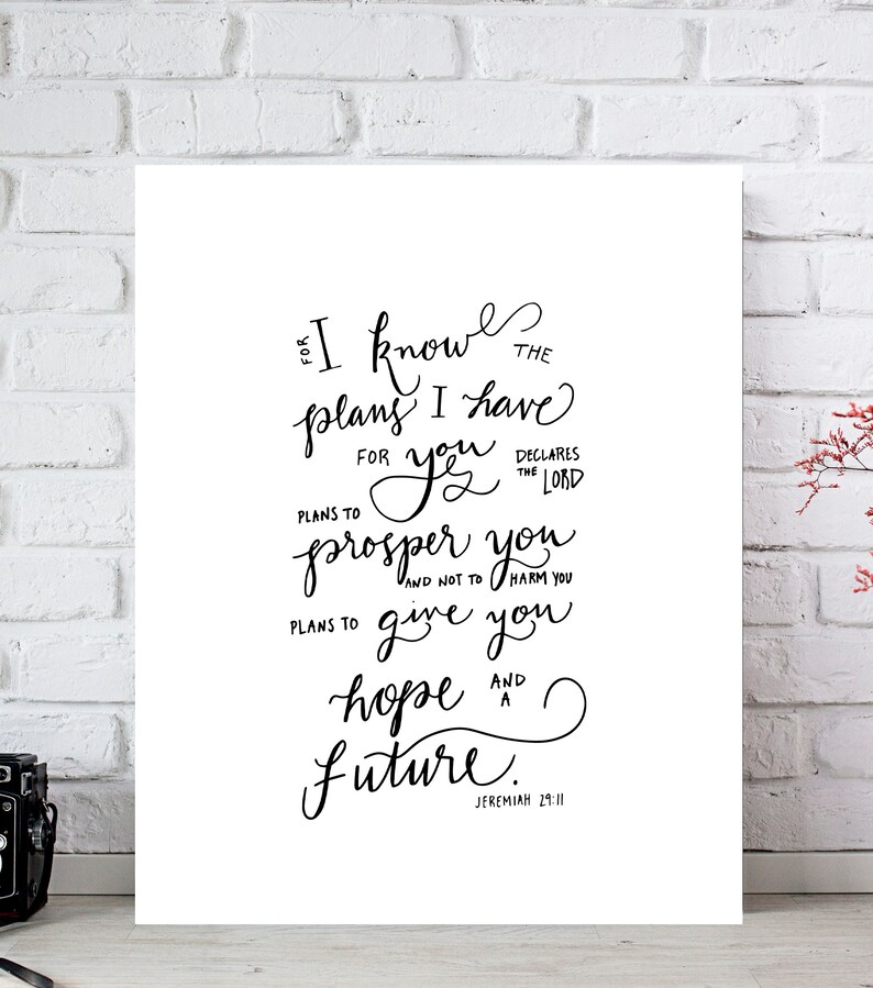 Custom Calligraphy Christian Wall Art Bible Verse Wall Art - Etsy