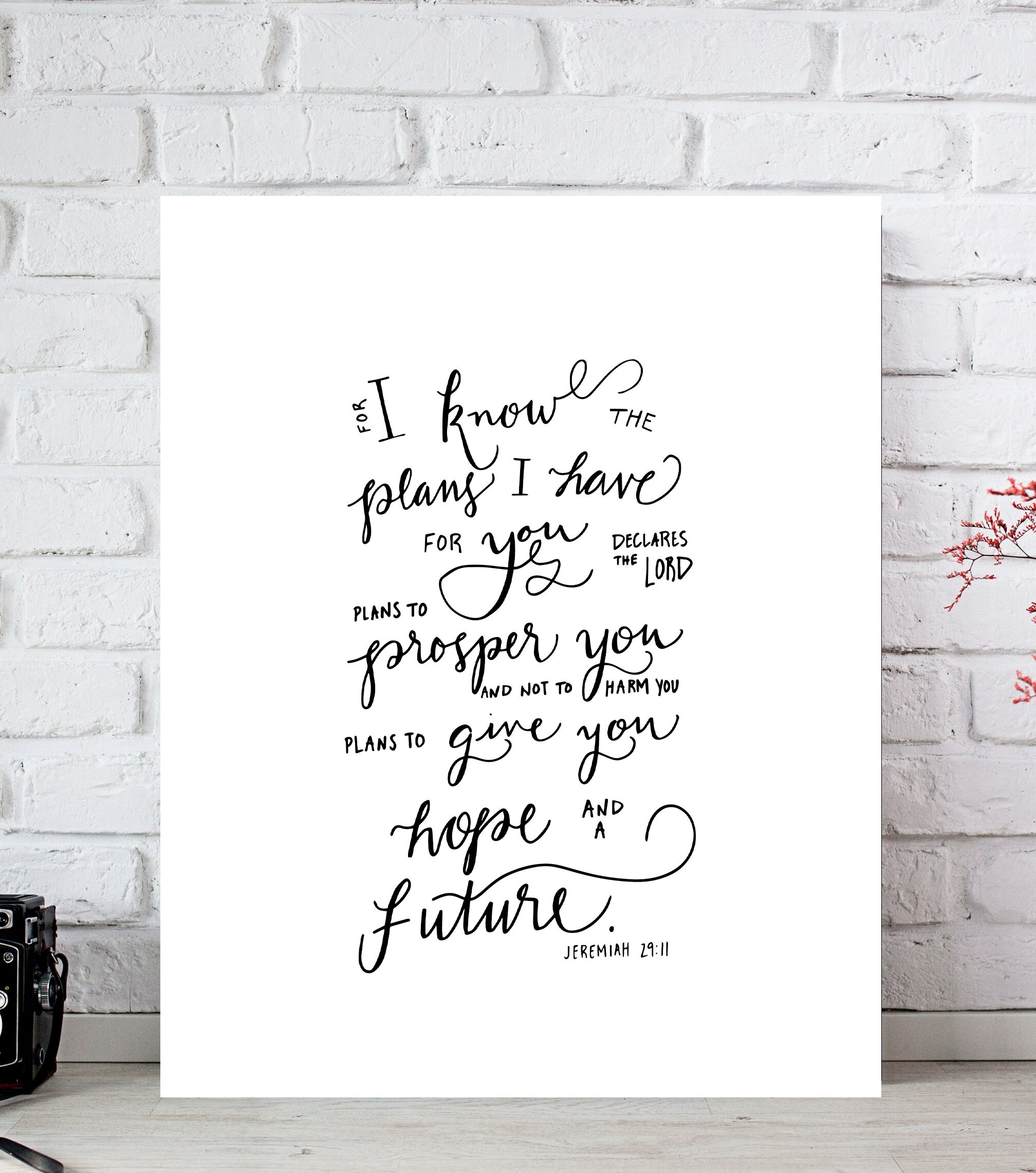 Custom Calligraphy Christian Wall Art Bible Verse Wall Art - Etsy
