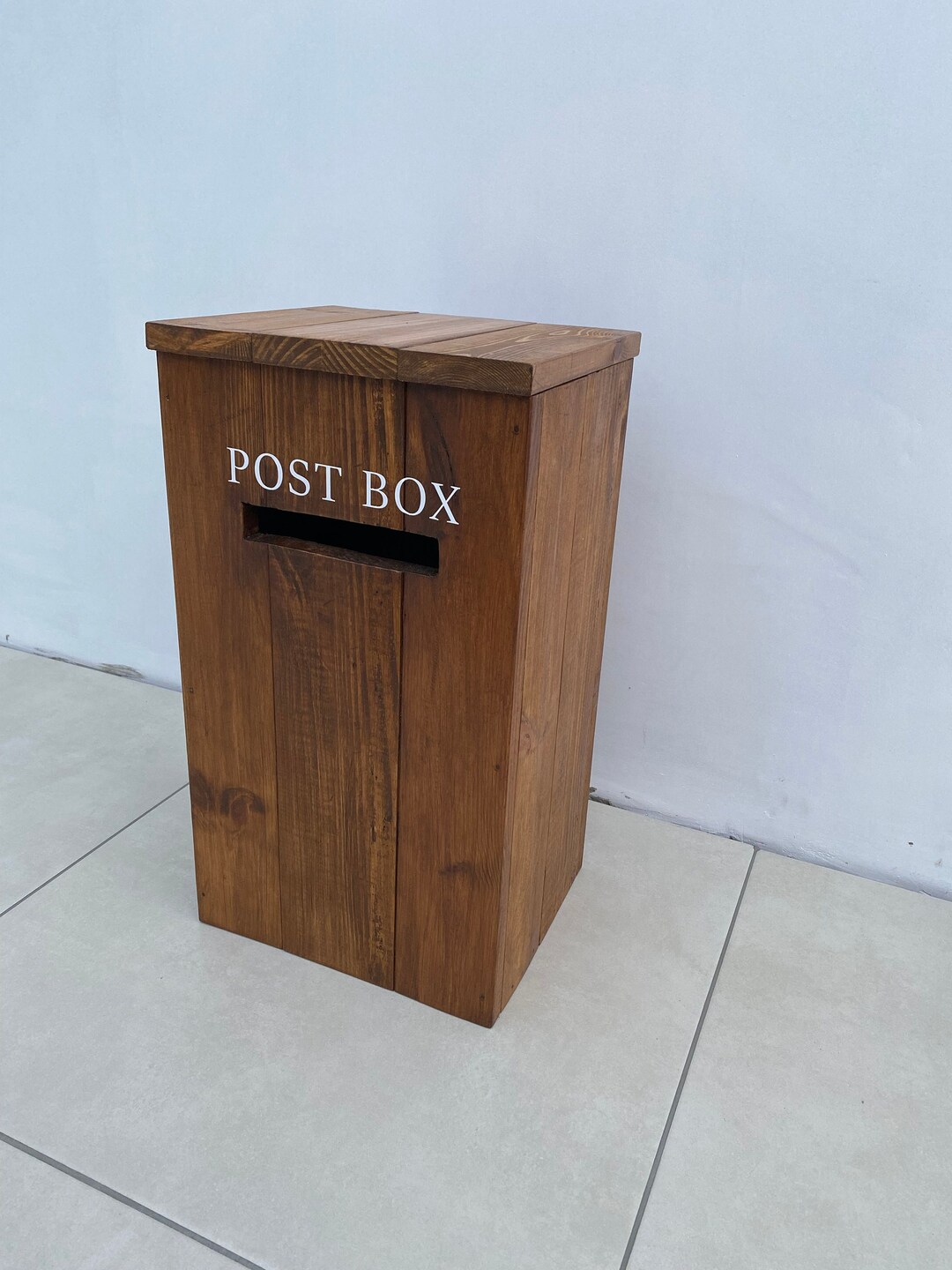 Wooden Post Box Wedding Post Box School Post Box Shop Post Box Display ...