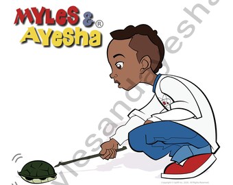 Digital Download Black Cartoon Characters Myles from Myles | Etsy