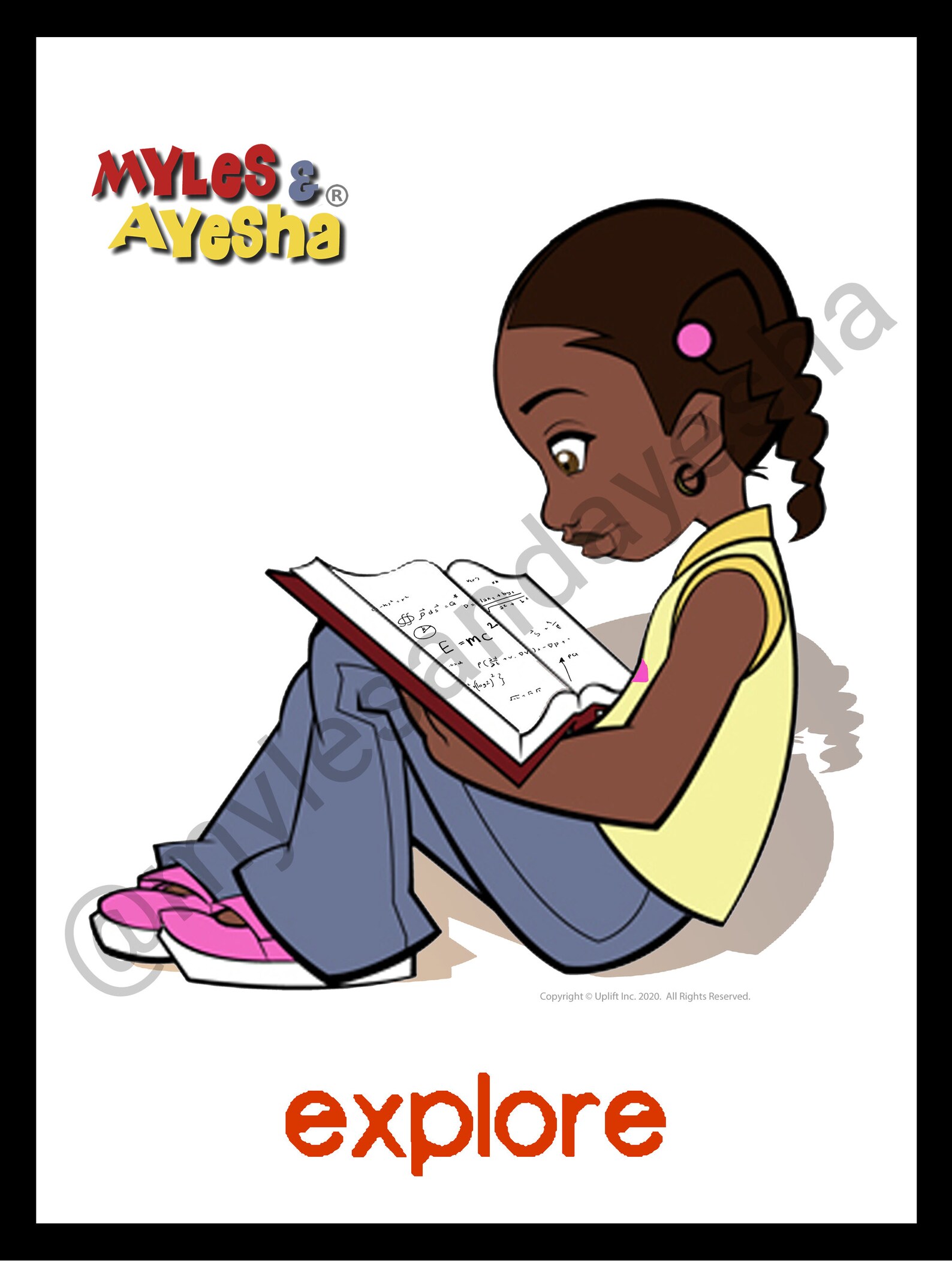Digital Download - Black Cartoon Characters Ayesha (from Myles & Ayesha ...