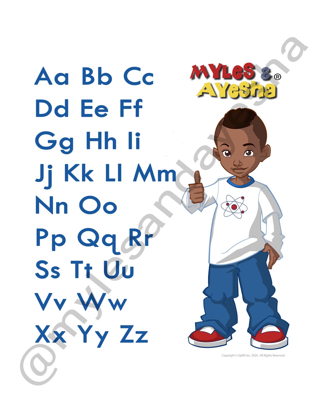 Digital Download - Black Cartoon Characters Myles (from Myles & Ayesha ...