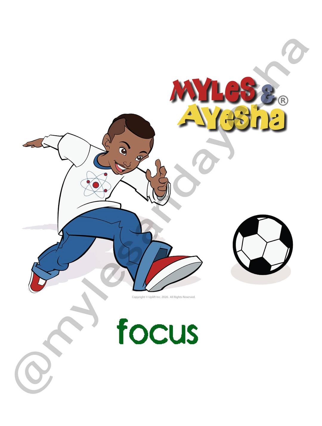 Digital Download - Black Cartoon Characters Myles (from Myles & Ayesha ...