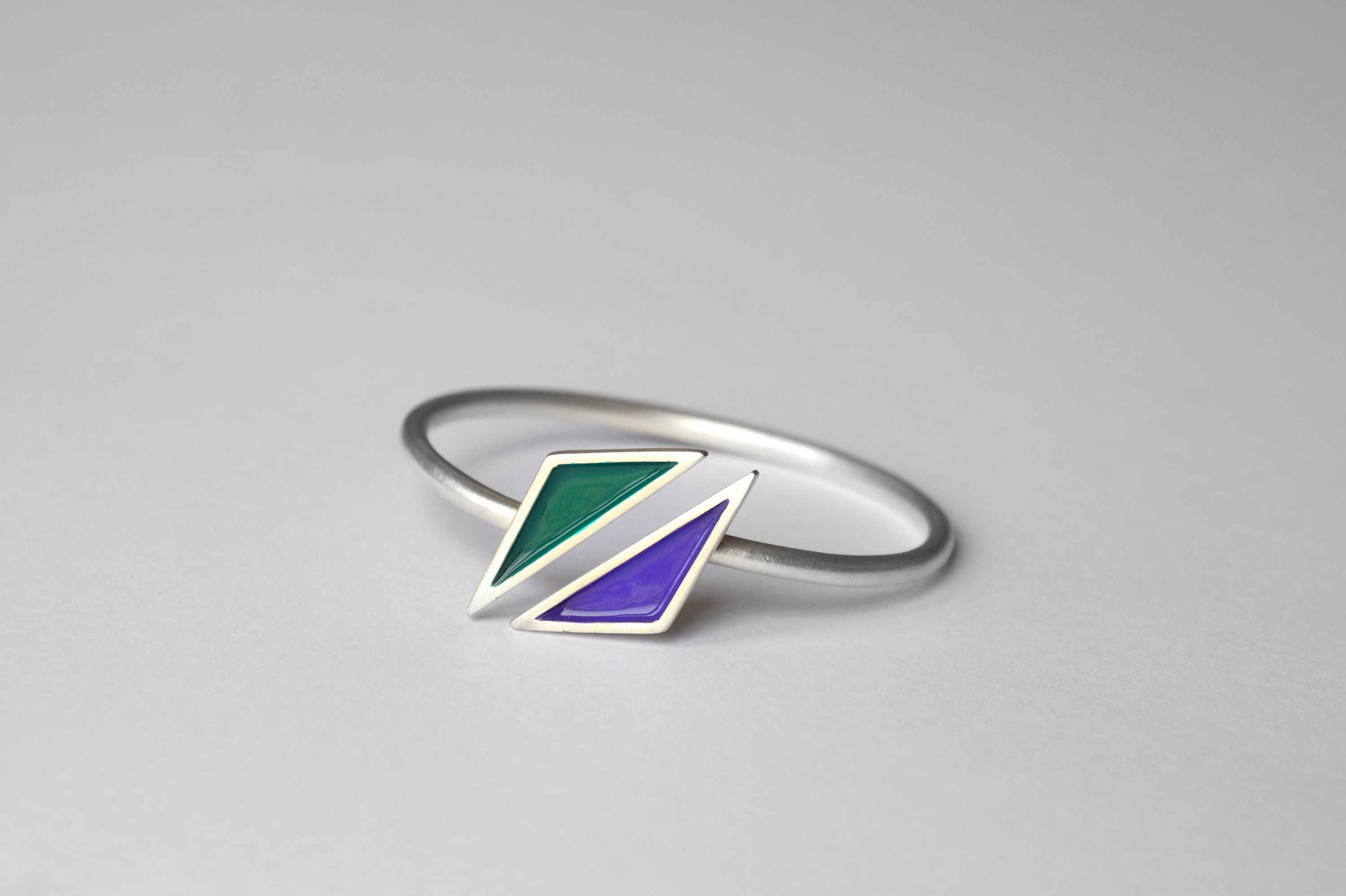 Triangle Bangle, Triangle Bracelet, Geometric Bangle, Bangle Bracelet ...