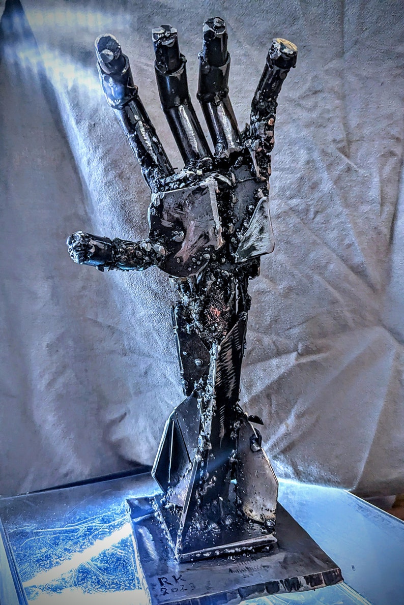 Life Sized Metal Hand Sculpture - Etsy