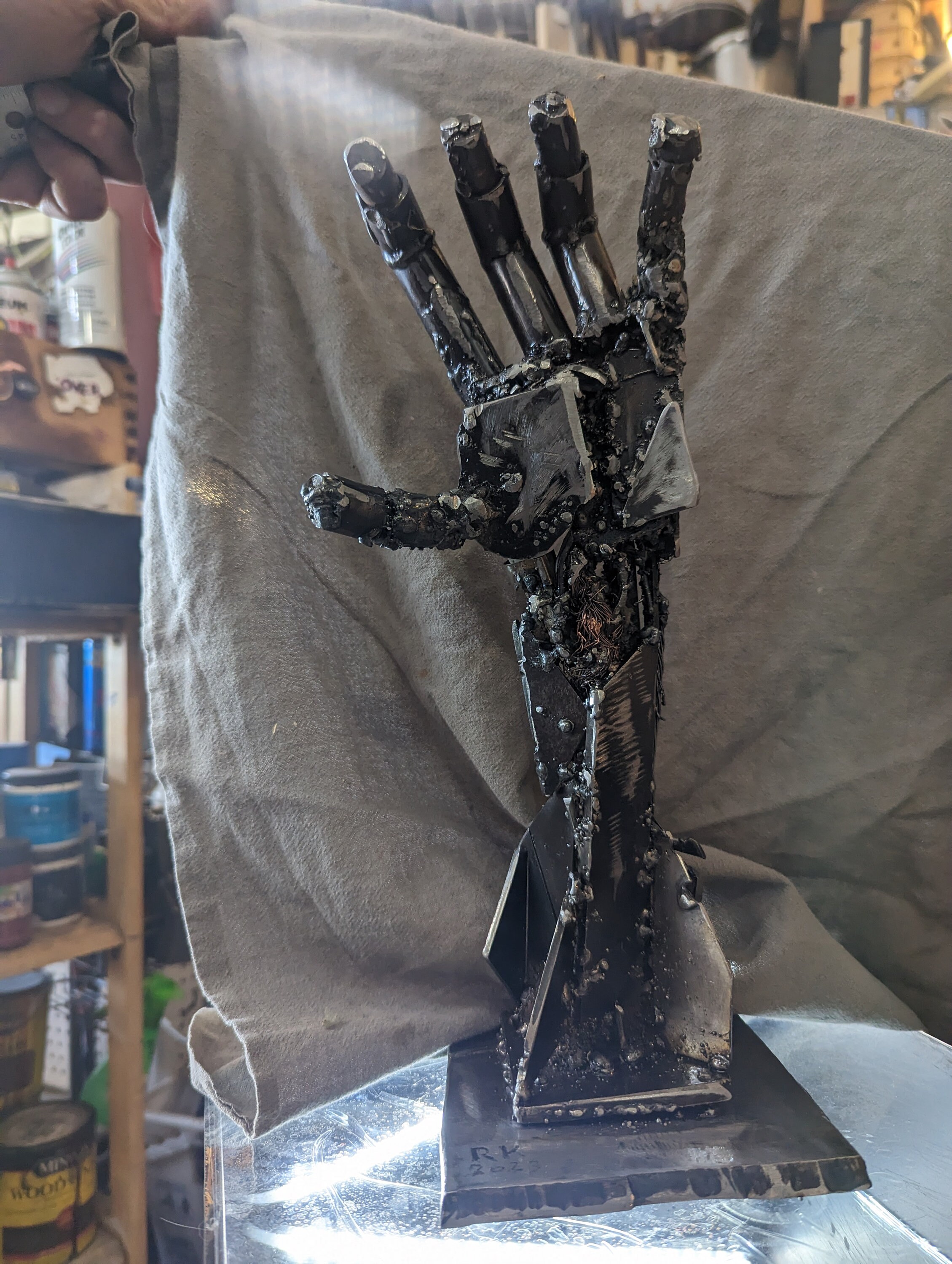 Life Sized Metal Hand Sculpture - Etsy
