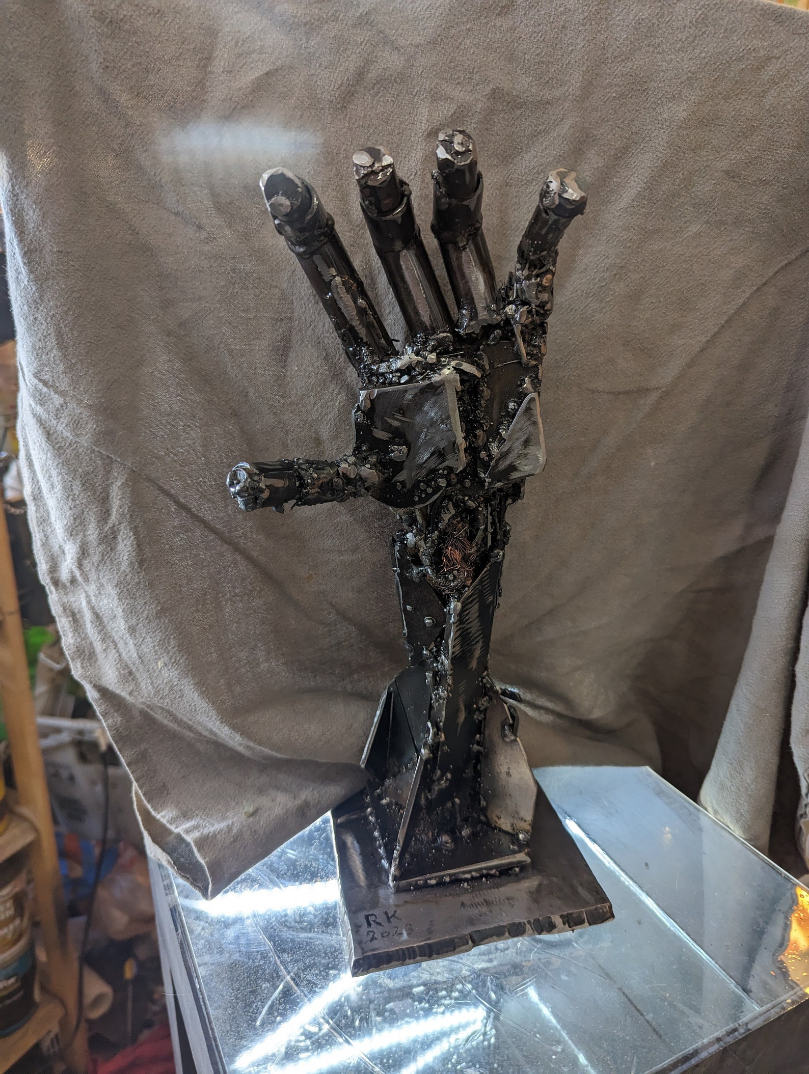 Life Sized Metal Hand Sculpture - Etsy