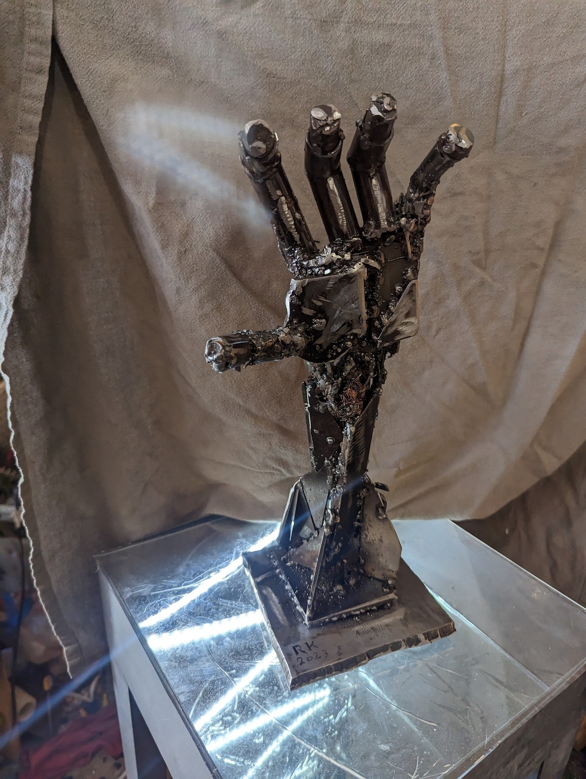 Life Sized Metal Hand Sculpture - Etsy