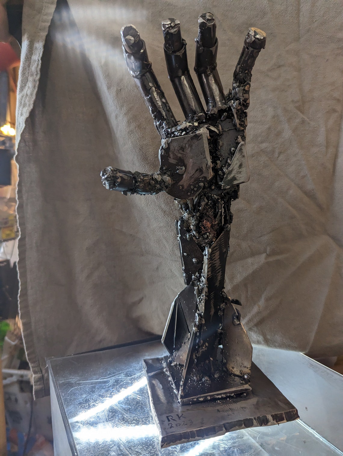 Life Sized Metal Hand Sculpture - Etsy