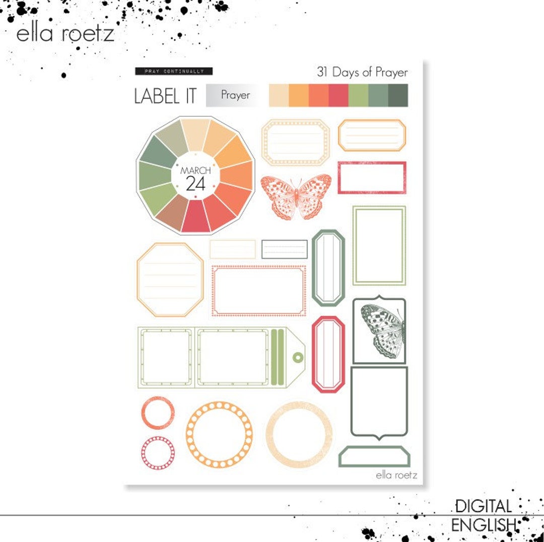 31 Days of Prayer Labels Prayer Journal Bible Journal Devotional ...