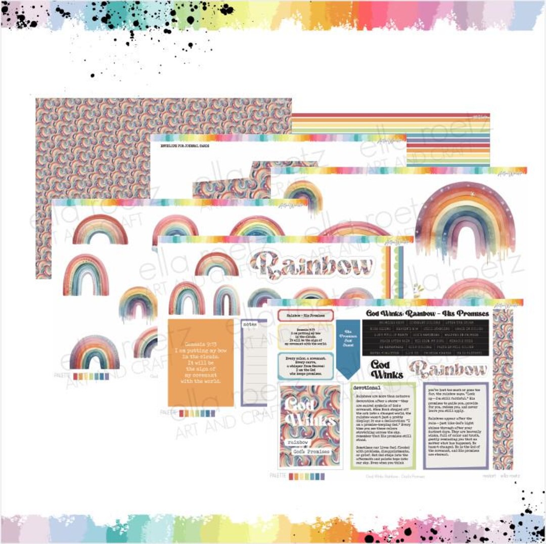 Rainbow - God Winks | Faith-based Bible Journal Printable - Art Journal ...