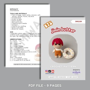 PDF : JIMIN Butter Beach Photoshoot, BTS Crochet Pattern, Kpop ...