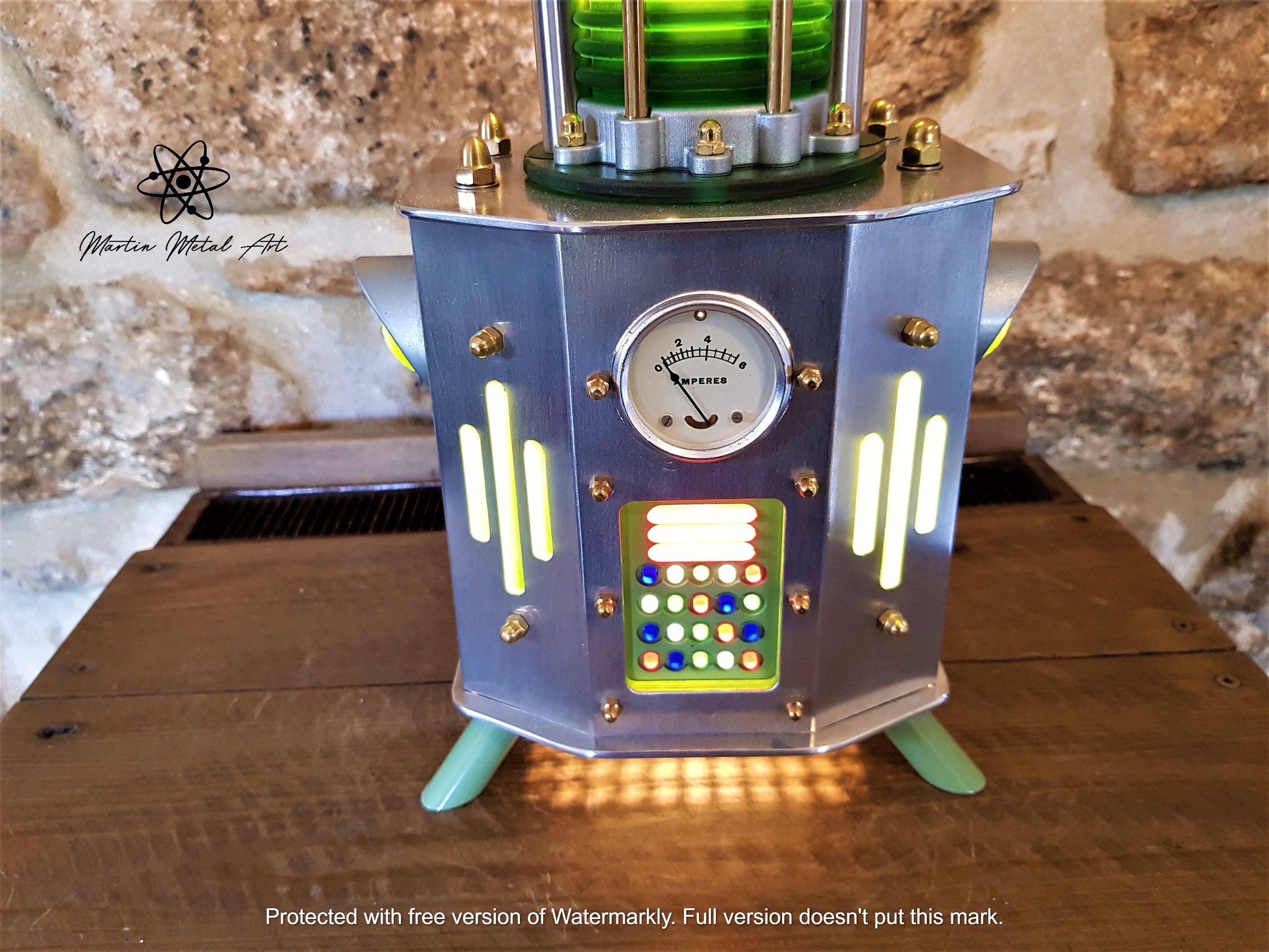 The Green Atomic Reactor, Retro, 1960s, Futuristic, Made to Order - Etsy