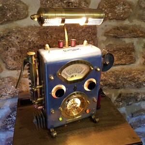 Steampunk Reading Lamp With Clock Sci Fi, Lighting, Made to Order ...