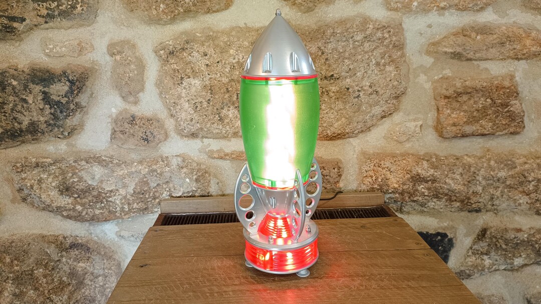 LED Retro Rocket Lamp, Retro, 1960s, Futuristic, LED - Etsy