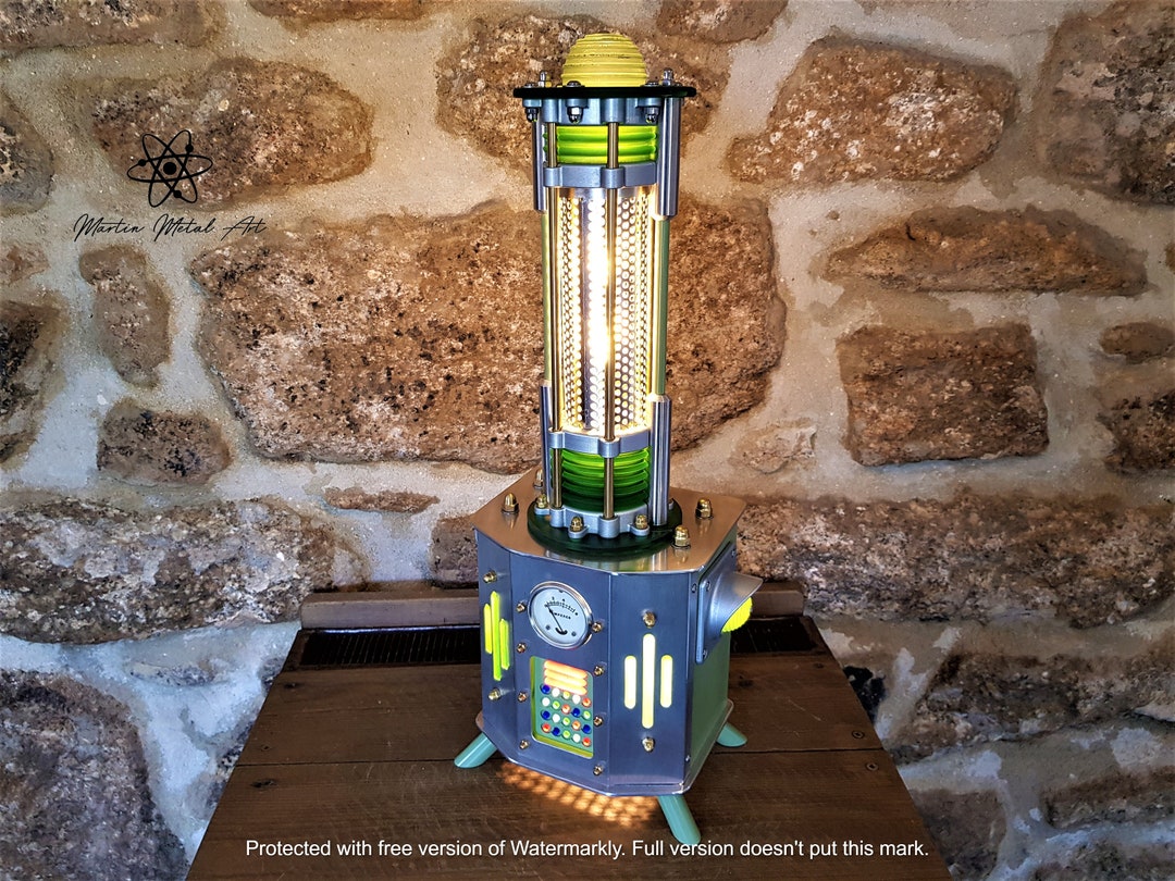 The Green Atomic Reactor, Retro, 1960s, Futuristic, Made to Order - Etsy