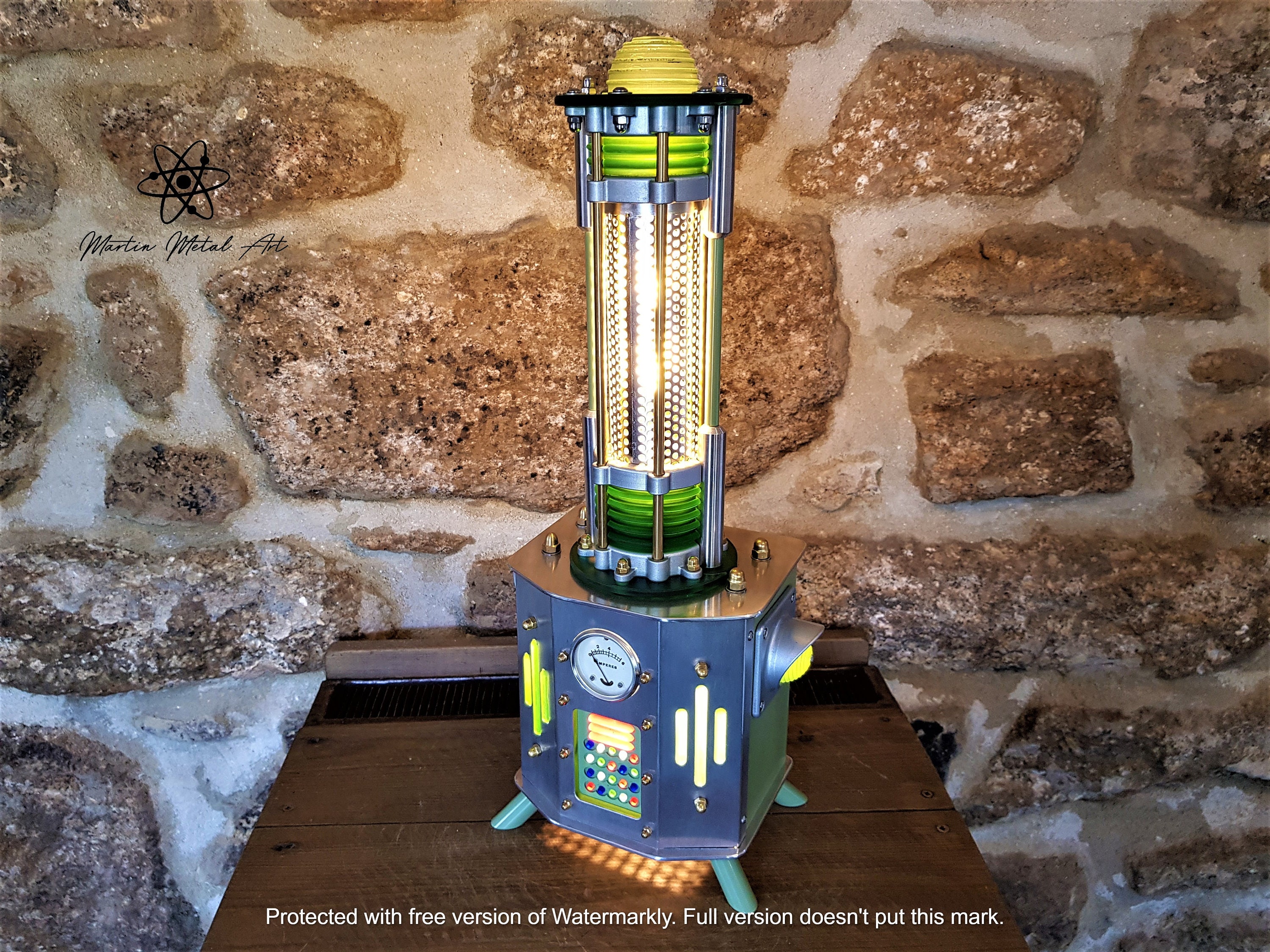 The Green Atomic Reactor, Retro, 1960s, Futuristic, Made to Order - Etsy