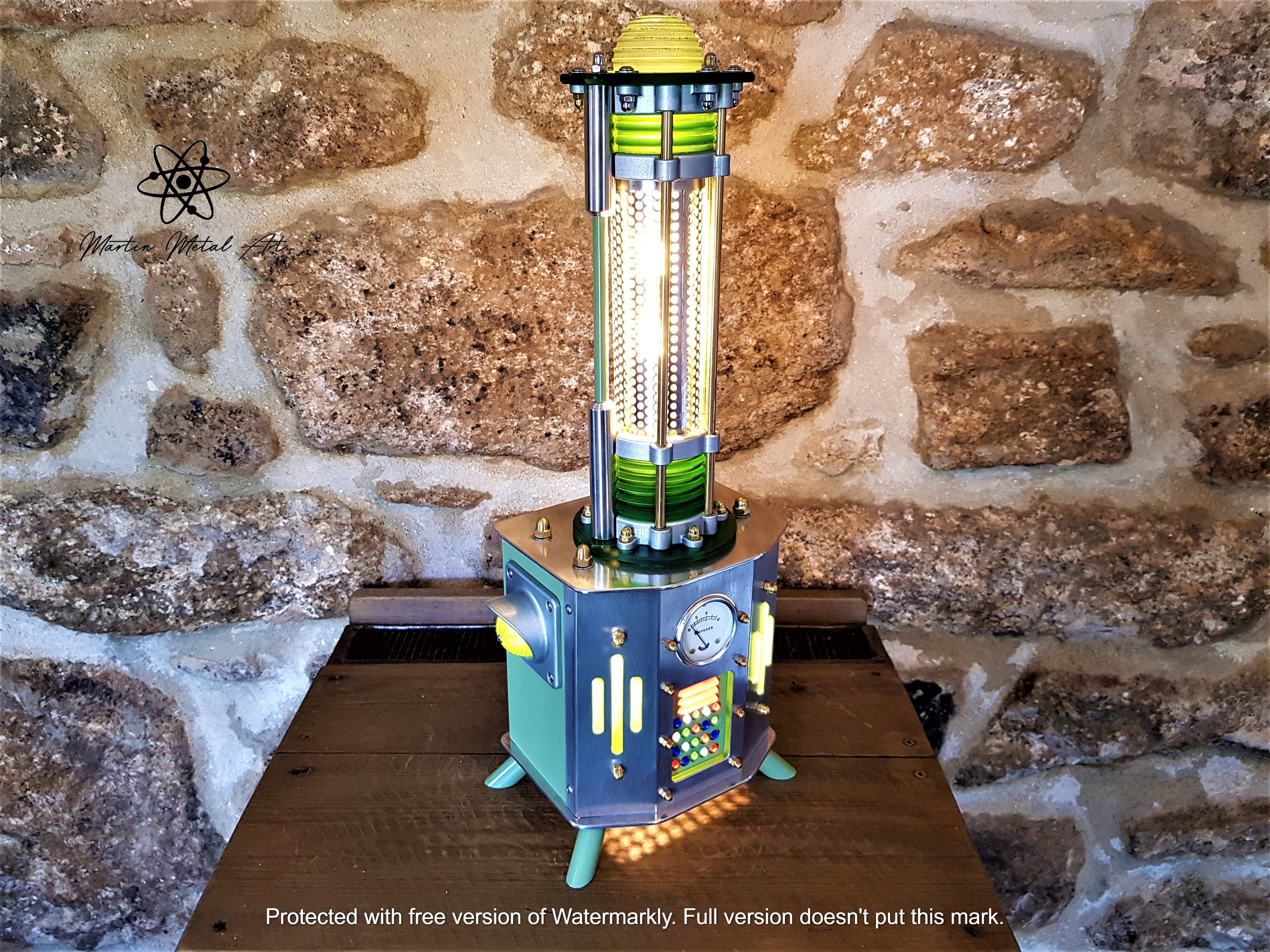 The Green Atomic Reactor, Retro, 1960s, Futuristic, Made to Order - Etsy