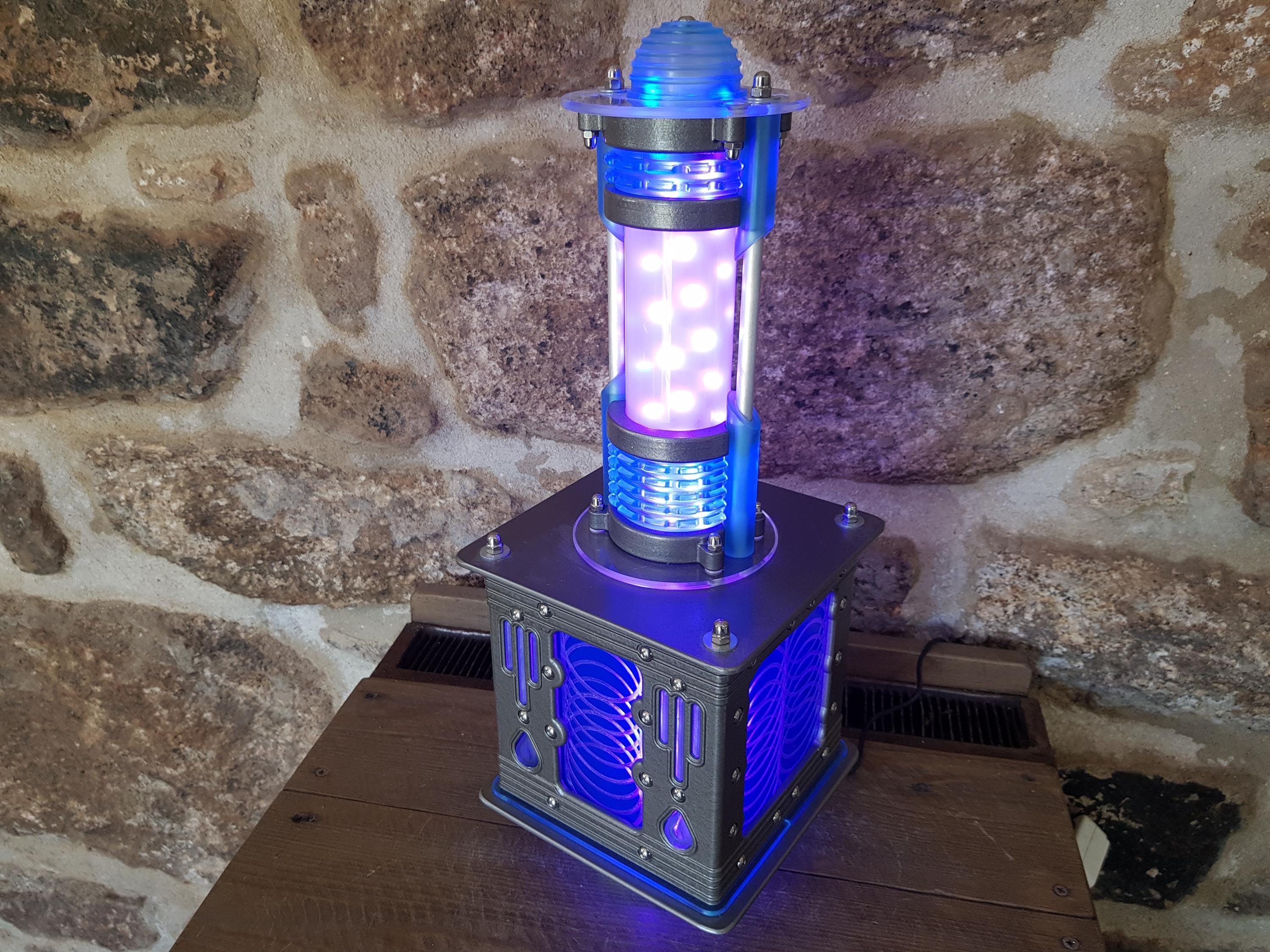 LED Vermilion Table Lamp, Retro, 1960s, Futuristic, LED - Etsy