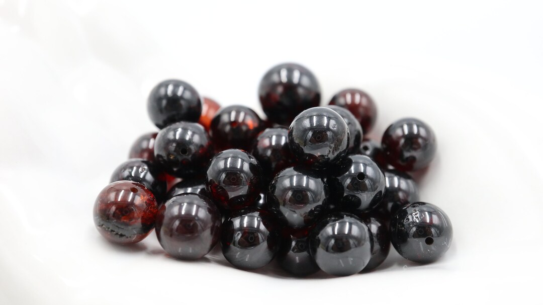 Baltic Amber Round Beads From 10 Mm to 14 Mm Size, Drilled | Cherry ...