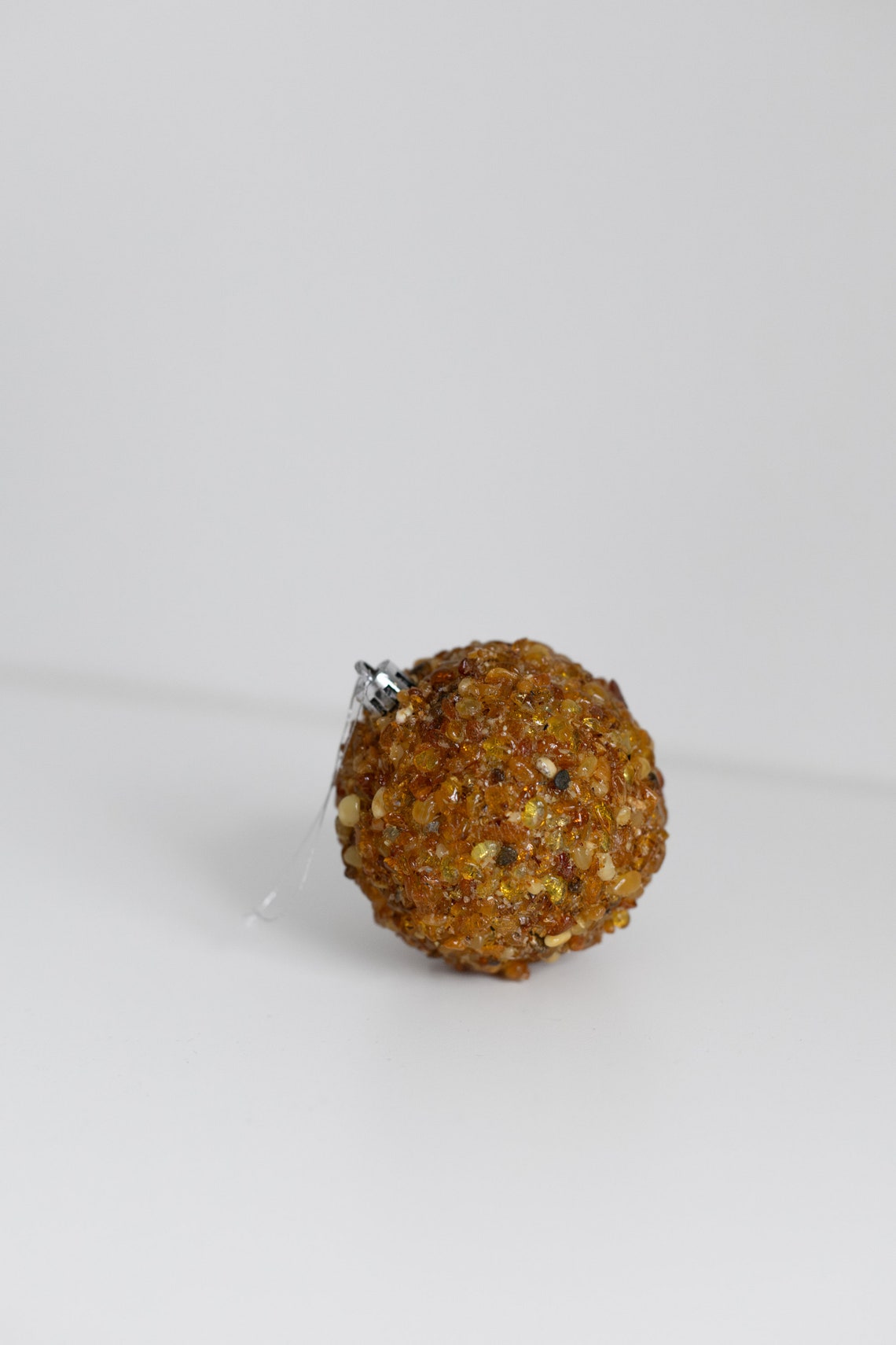 Amber Decorated Christmas Tree Bauble | Baltic Amber Christmas ...