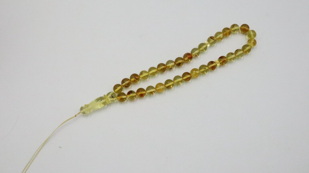 Islamic Muslim Prayer Amber 33 Beads WITH INSECTS in ALL Beads | 10.13 ...