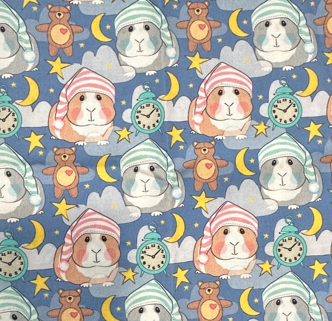 Guinea Pig Night Time Corner Curtain / Guinea Pig Fleece Forest ...