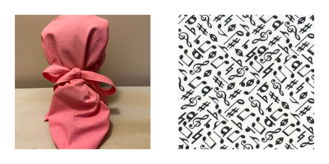 Music Notes Surgical Scrub Cap / Health Care Scrub Cap / Euro Scrub Cap ...