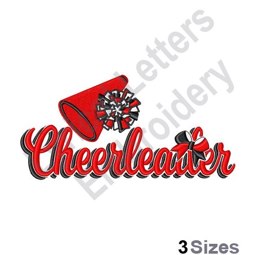 Cheerleader Machine Embroidery Design Embroidery Designs - Etsy