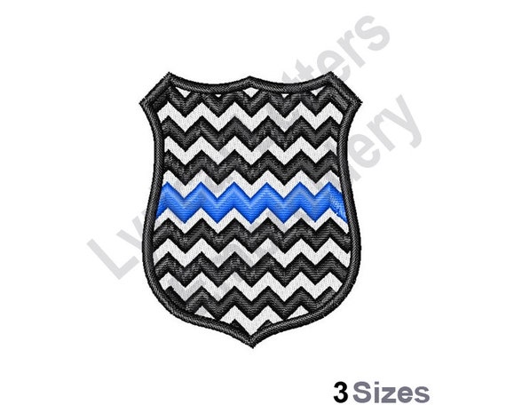 Police Badge Machine Embroidery Design Embroidery Designs | Etsy