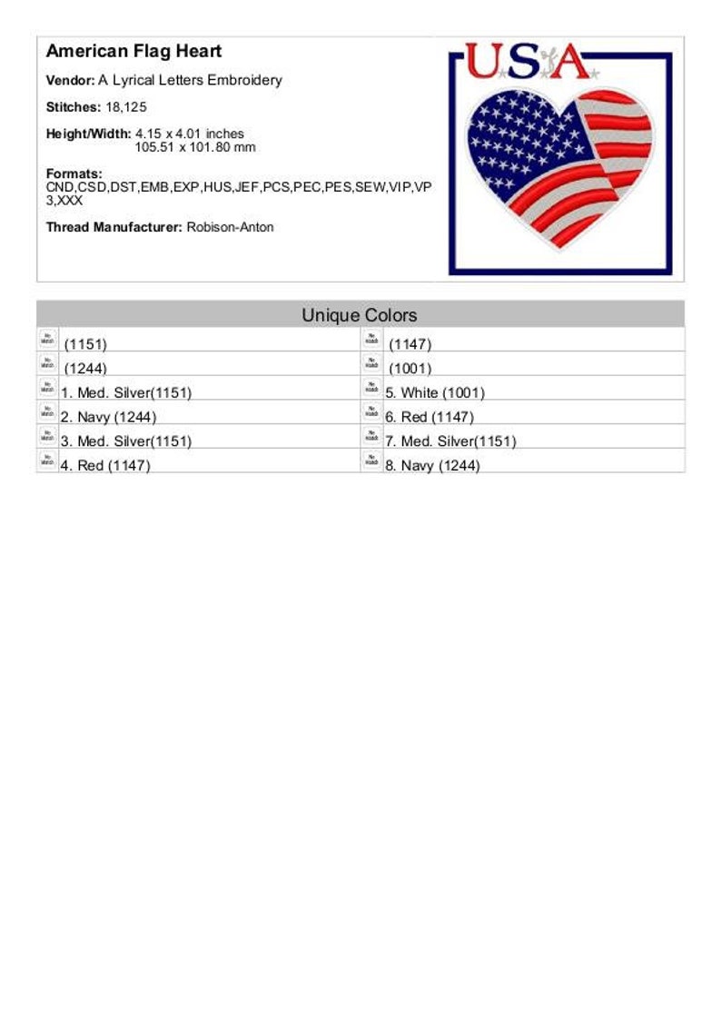 American Flag Heart - Machine Embroidery Design, Embroidery Designs ...