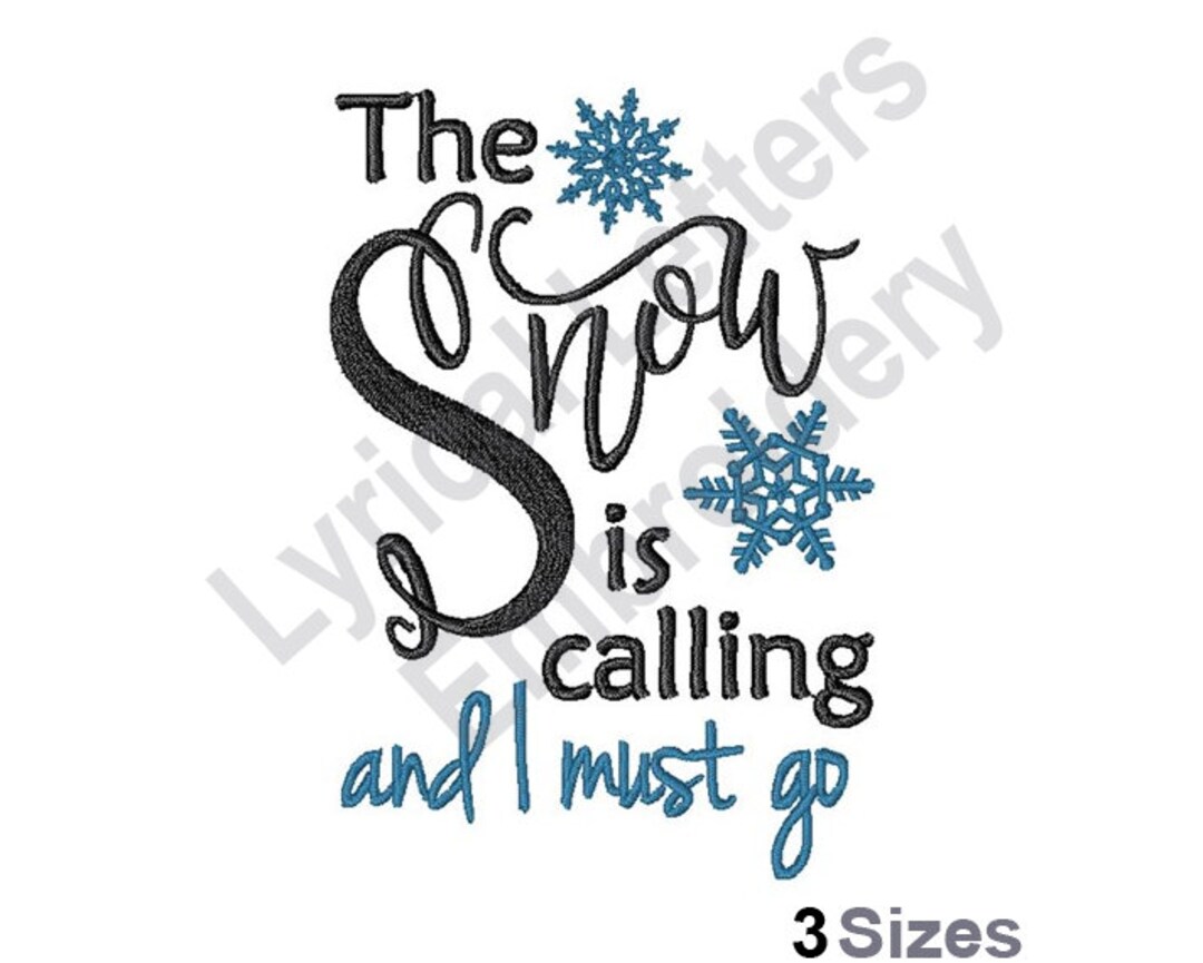 The Snow is Calling - Machine Embroidery Design, Embroidery Designs ...