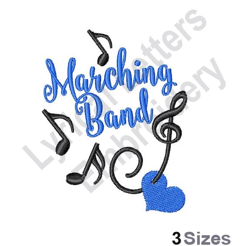 Marching Band Machine Embroidery Design Embroidery Designs - Etsy