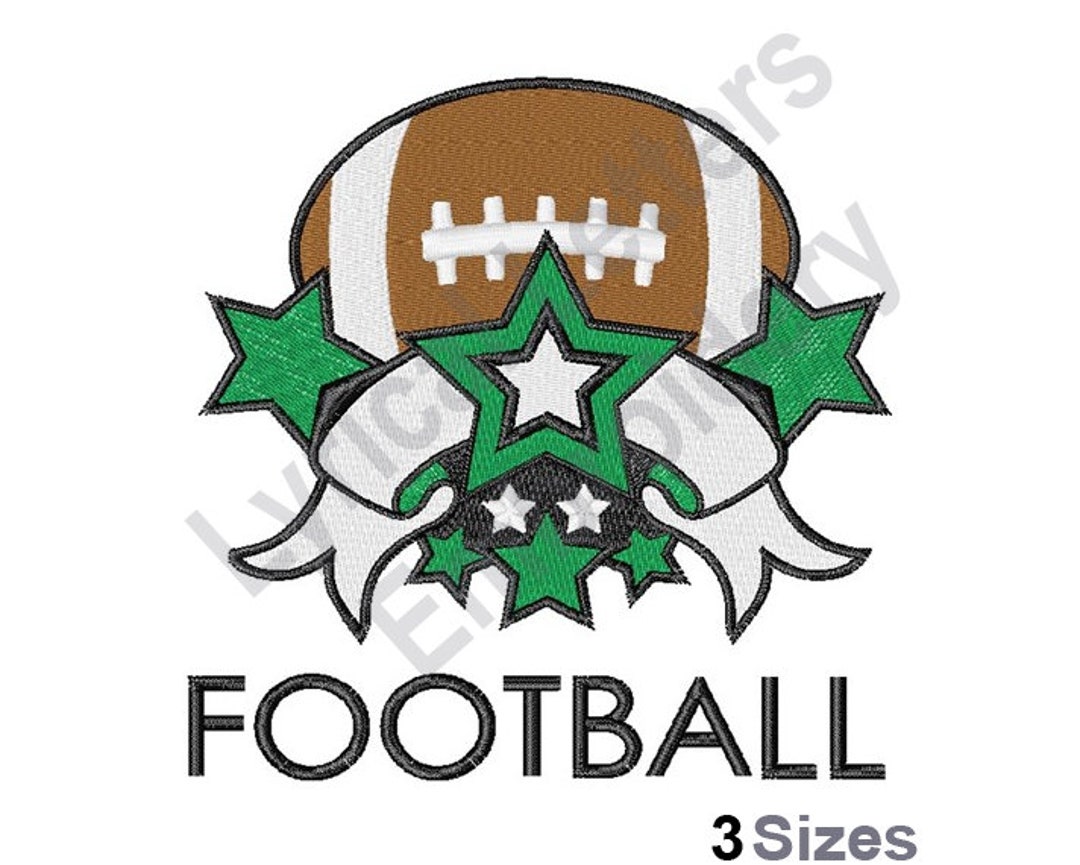 Football Banner & Stars - Machine Embroidery Design, Embroidery Designs ...