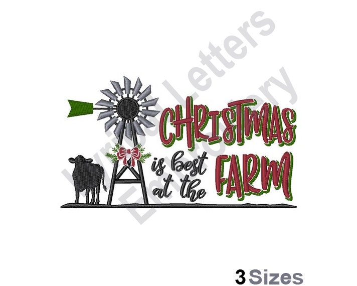 Christmas Farm - Machine Embroidery Design, Embroidery Designs, Machine ...