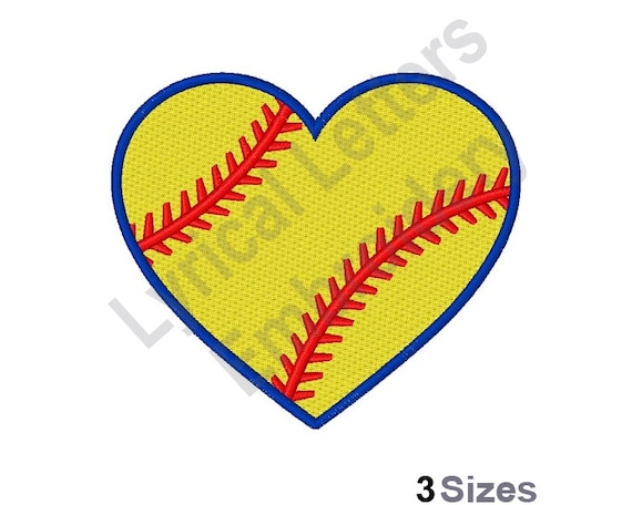 Love Softball Machine Embroidery Design Embroidery Designs - Etsy