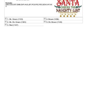 Santa Checks Lis- Machine Embroidery Design, Embroidery Designs ...